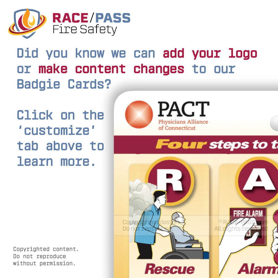 RACE/PASS Fire Safety Badgie Cards – RACE/PASS Fire Safety Solutions