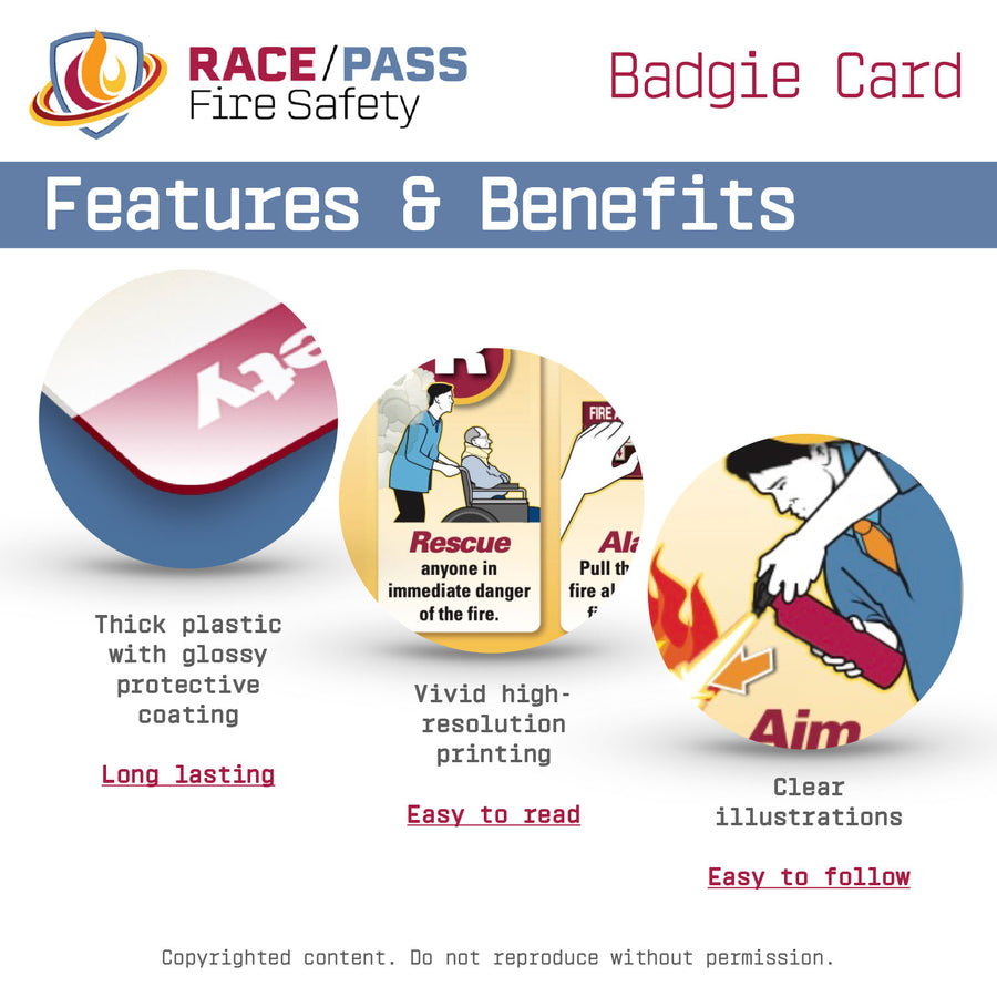 RACE/PASS Fire Safety Badgie Cards – RACE/PASS Fire Safety Solutions